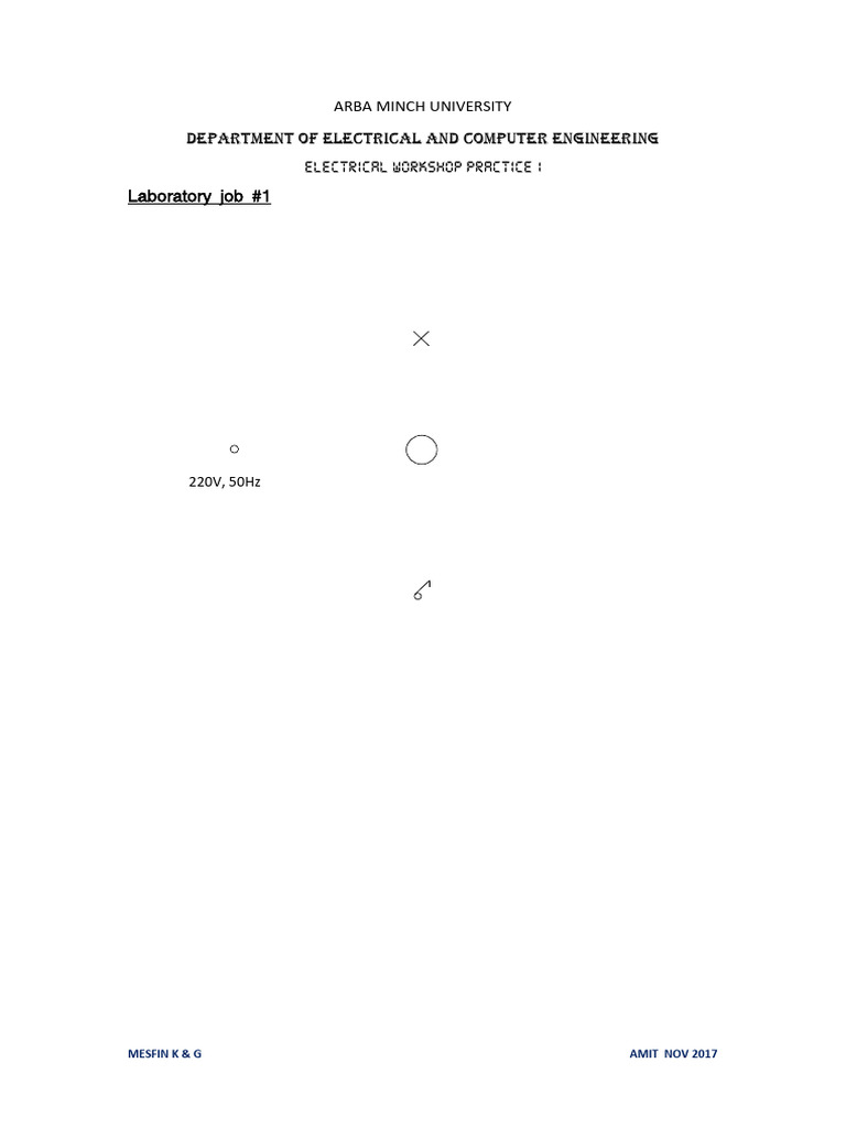 ARBA MINCH UNIVERSITY | PDF | Mains Electricity | Switch