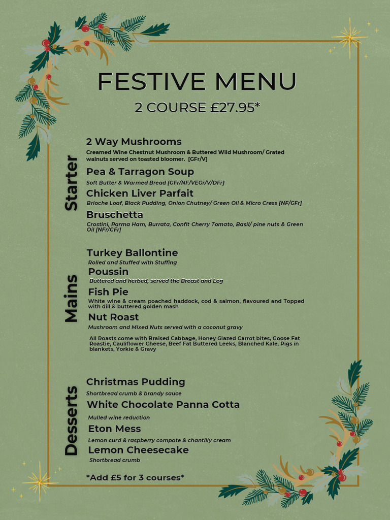 Festive Menu 2024 | PDF