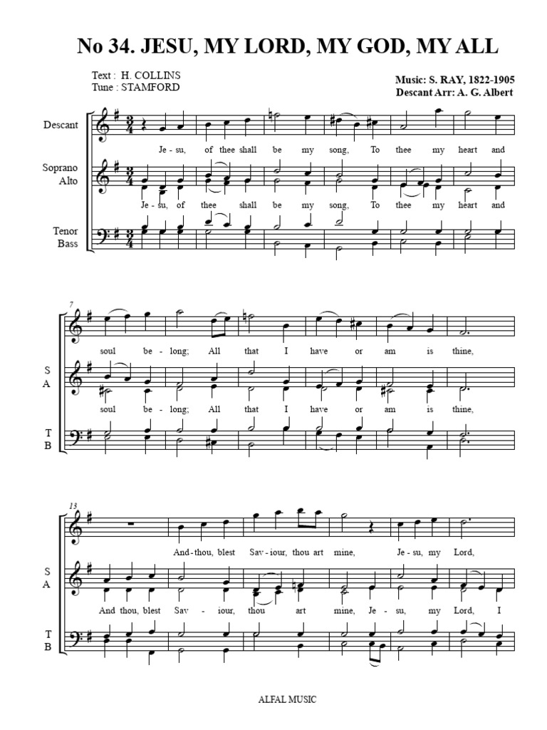 Jesu My Lord, My God, My All | PDF