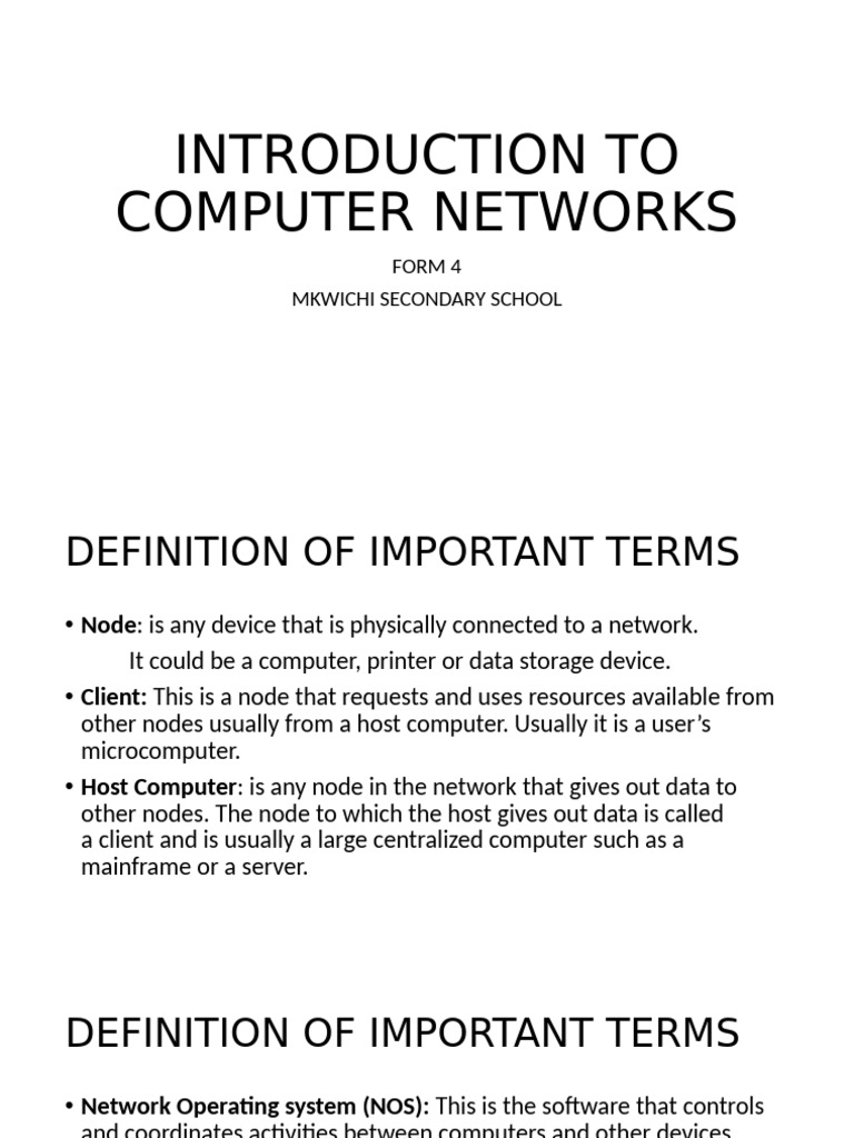 Introduction To Computer Networks | PDF | Network Topology | Computer Network