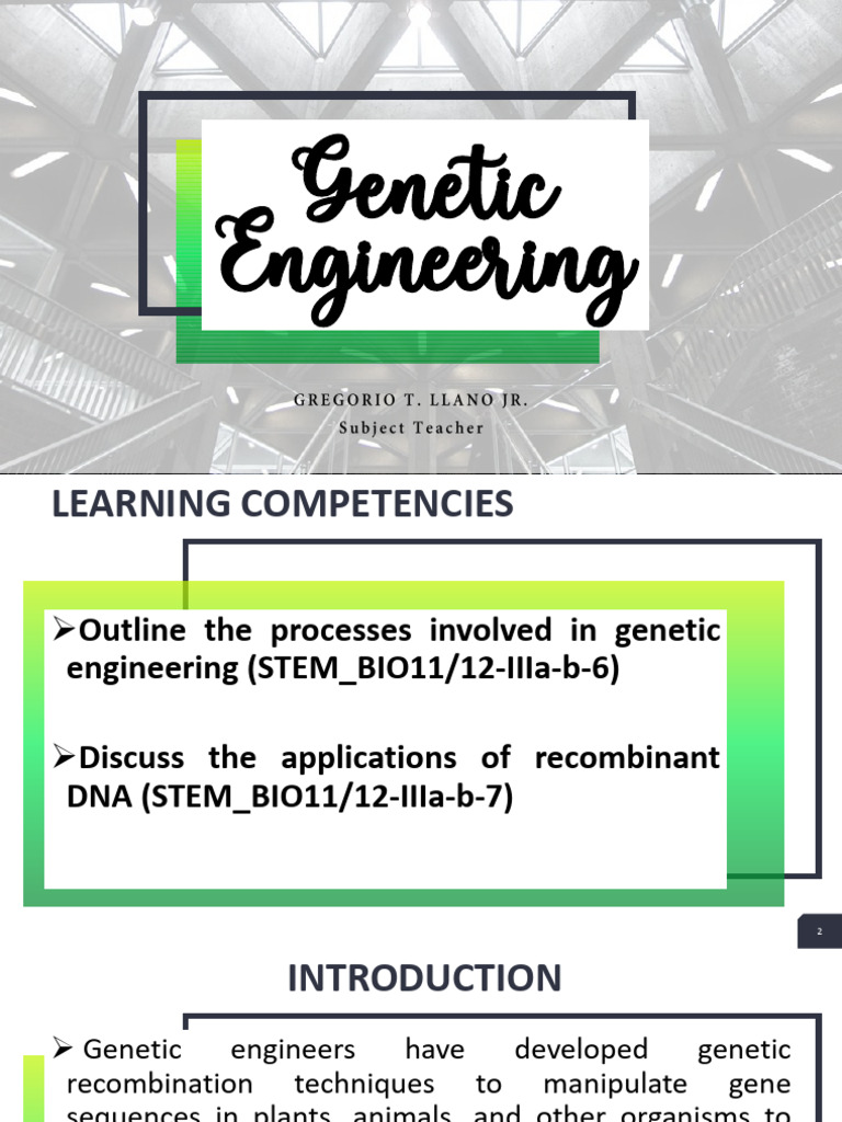 1genetic Engineering and Recombinant Dna | PDF | Genetics | Genetic ...