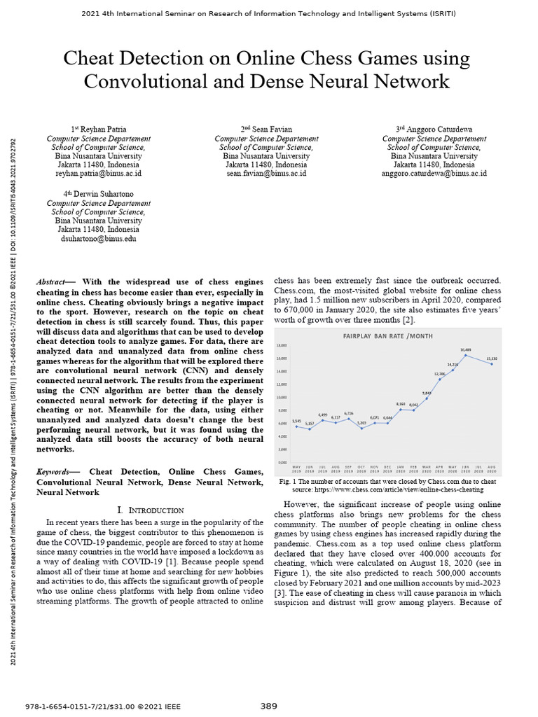 PATRIA-Cheat Detection On Online Chess Games Using Convolutional and ...