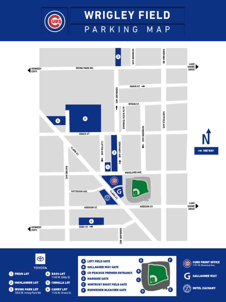 Wrigley Field Parking Map Overview | PDF | Wrigley Field | Chicago Cubs