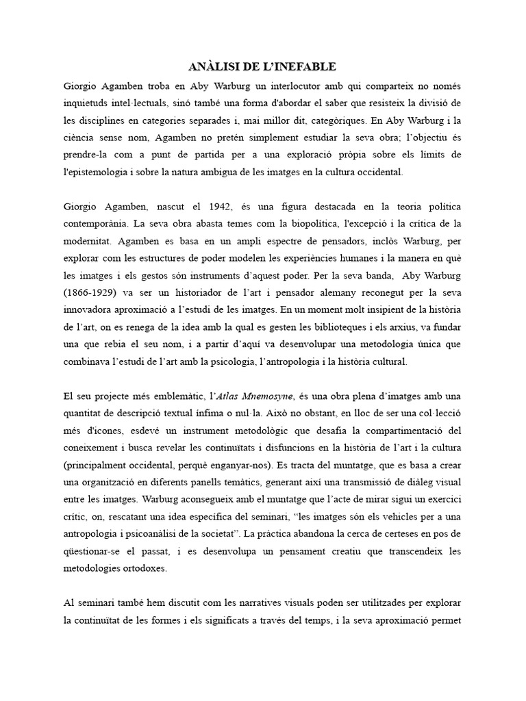 Comentari Aby Warburg | PDF