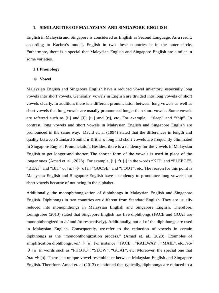 Similarities in characteristics | PDF | English Language | Mandarin Chinese