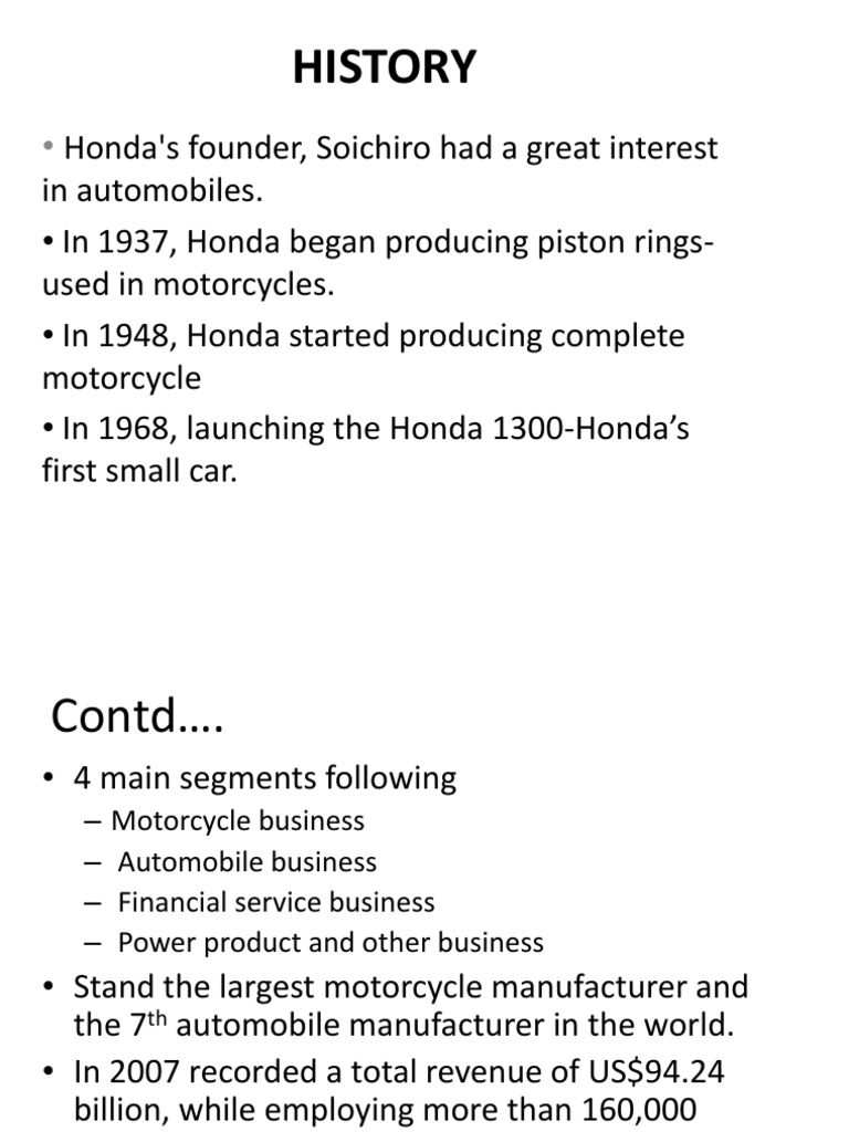 Honda's Final Presentation | PDF