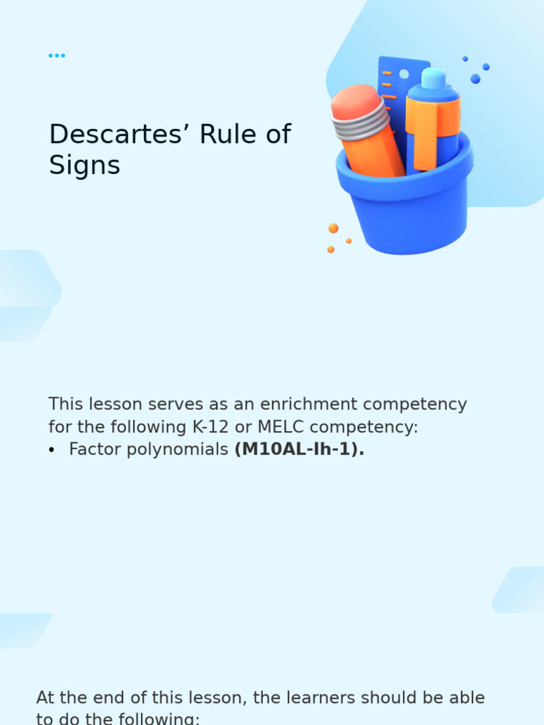 Understanding Descartes' Rule of Signs | PDF | Numbers | Computational ...