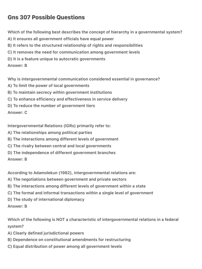 Intergovernmental Relations Explained | PDF | Taxes | Governance