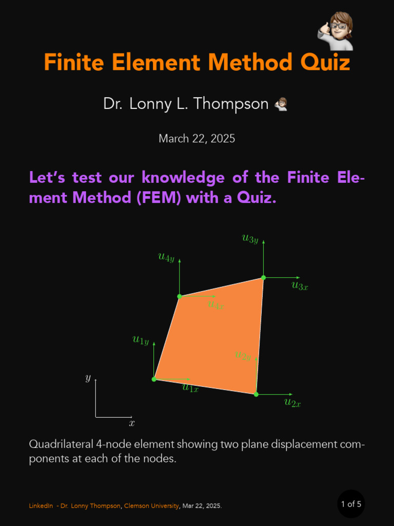 Numerical Integration of QUAD4 Elements | PDF | Stress (Mechanics) | Finite Element Method