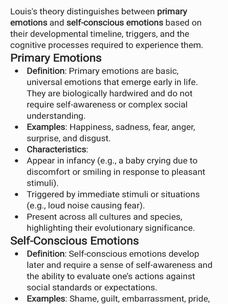Louis' Theory of Emotions - 241222 - 140051 | PDF