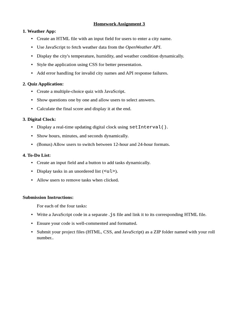 Assignment 3 Part 2 | PDF