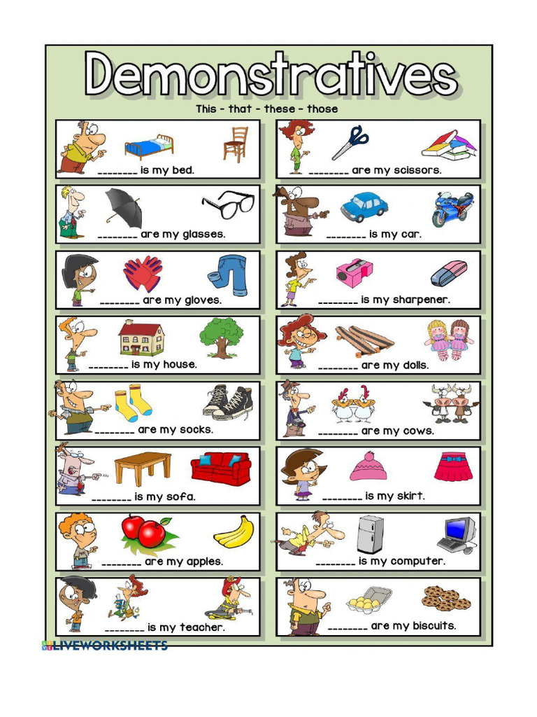 Demonstrative Pronouns Quiz-1 | PDF