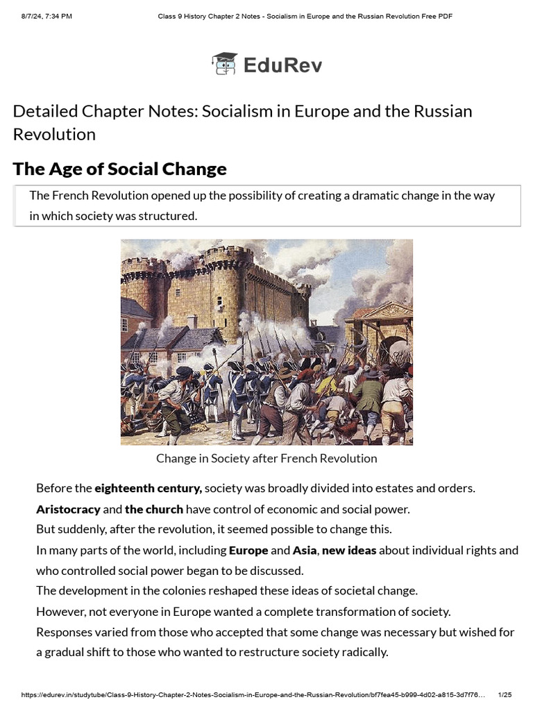 Class 9 History Chapter 2 Notes - Socialism in Europe and The Russian ...