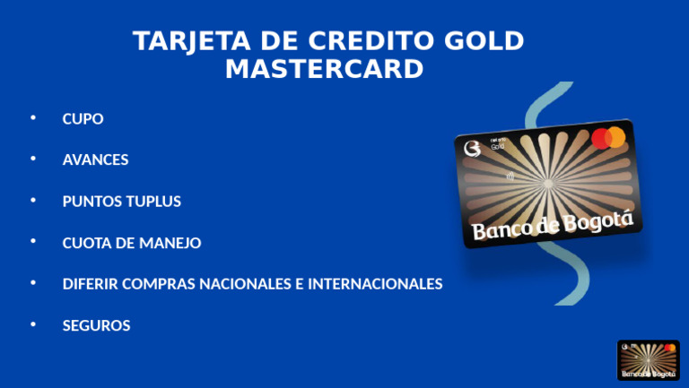 Tarjeta de Credito Gold Mastercard | PDF