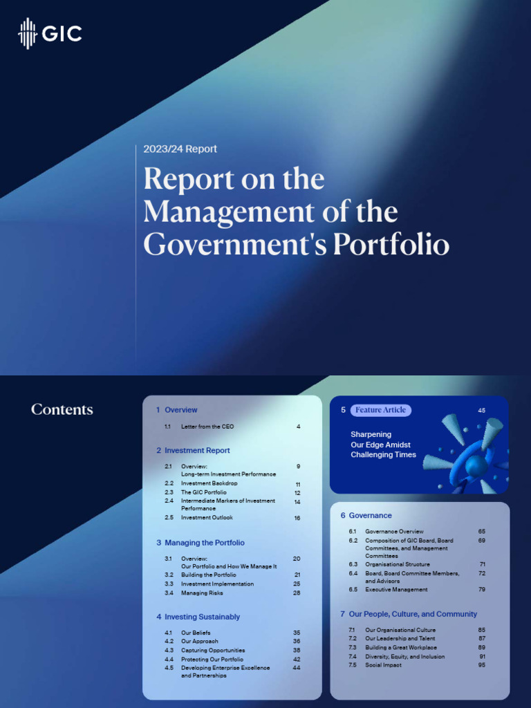GIC_Annual Report_2023-24_PRINT | PDF | Investing | Valuation (Finance)