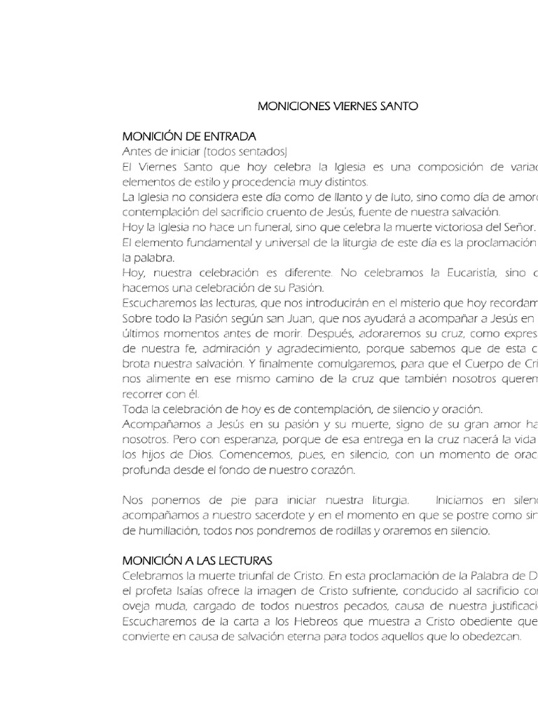 Moniciones Viernes Santo-1 - 230323 - 111251 | PDF