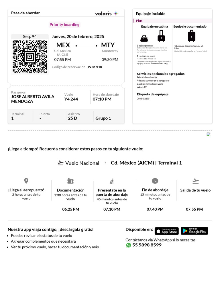 boletos volaris | PDF | Aviación | Transporte