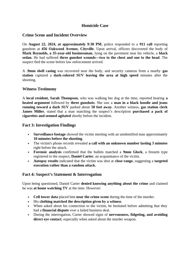 Homicide Case | PDF