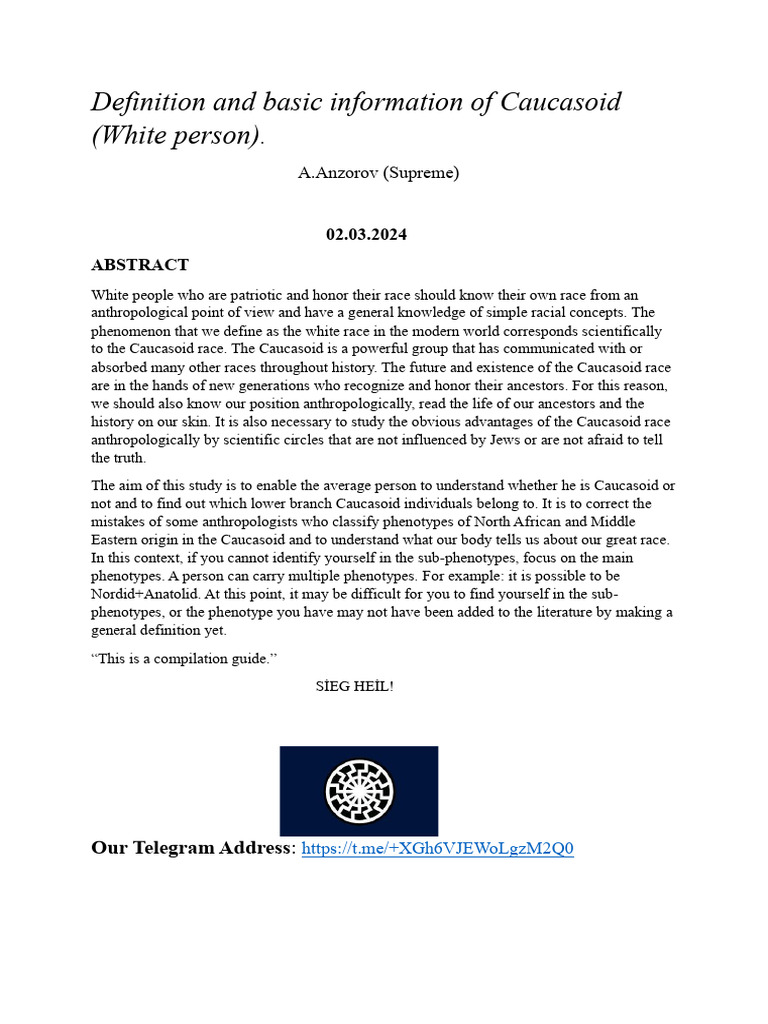 Understanding Caucasoid Phenotypes | PDF | Race (Human Categorization ...