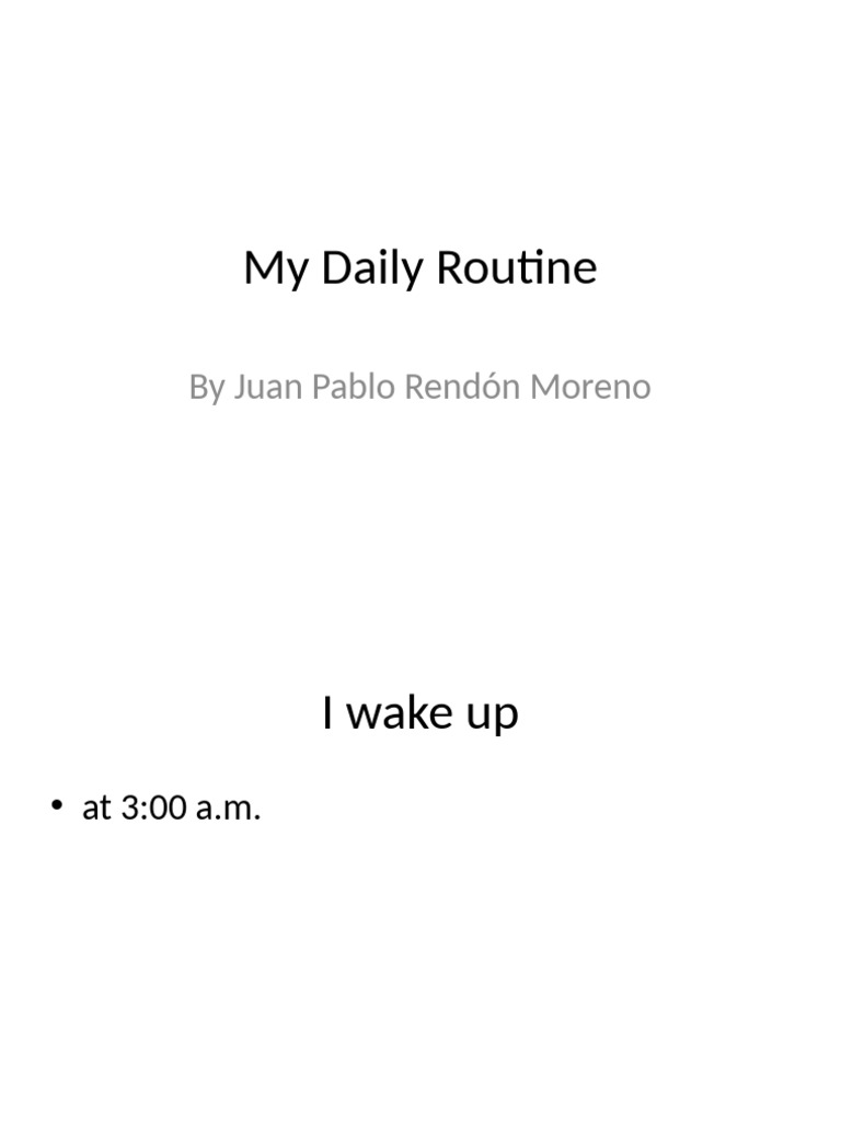 My Daily Routine | PDF
