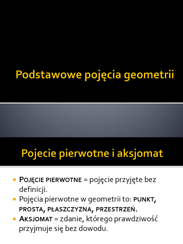 Podstawowe Pojecia Geometrii | PDF