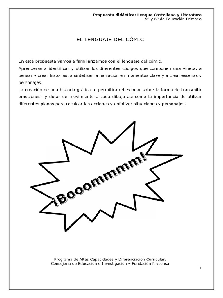 Lenguaje_del_comic_Alumnado-1 | PDF | Cómics | Blog