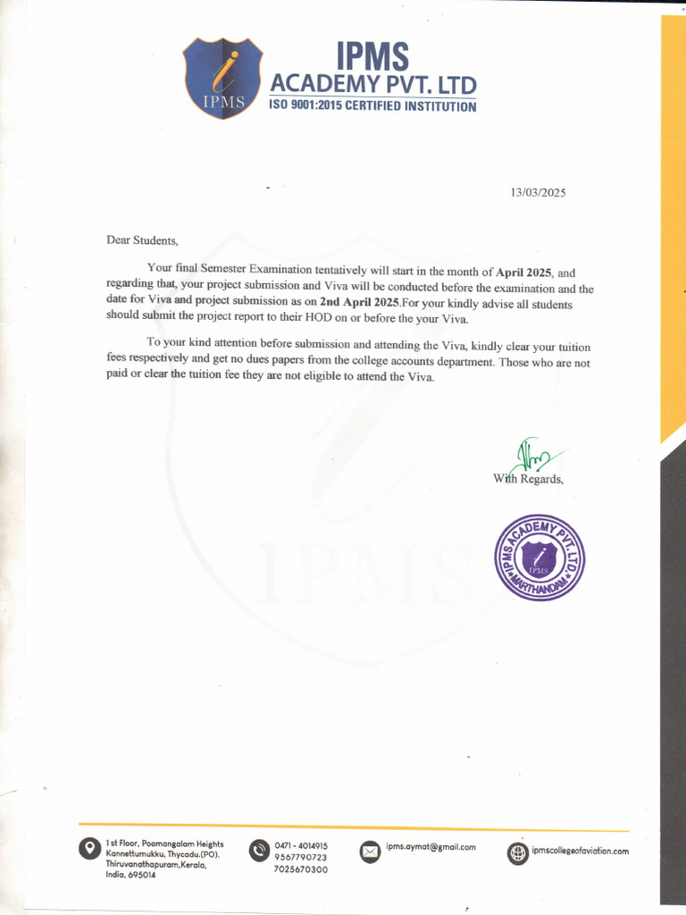 Viva Notification | PDF