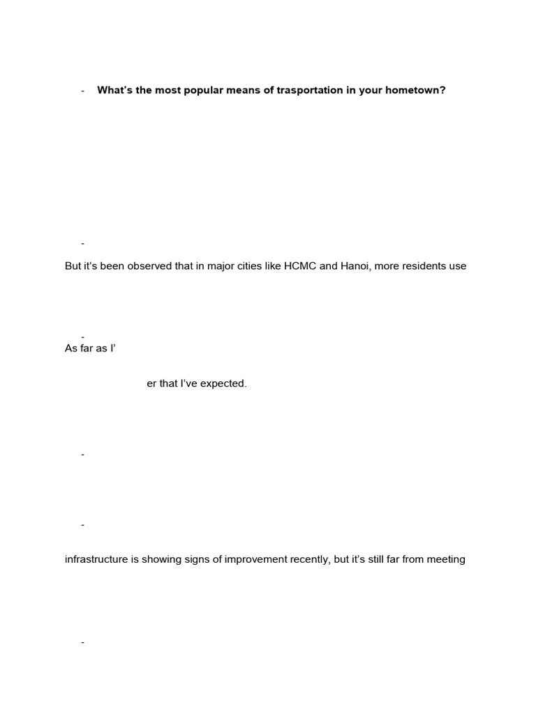 Public Transport Part 1 | PDF