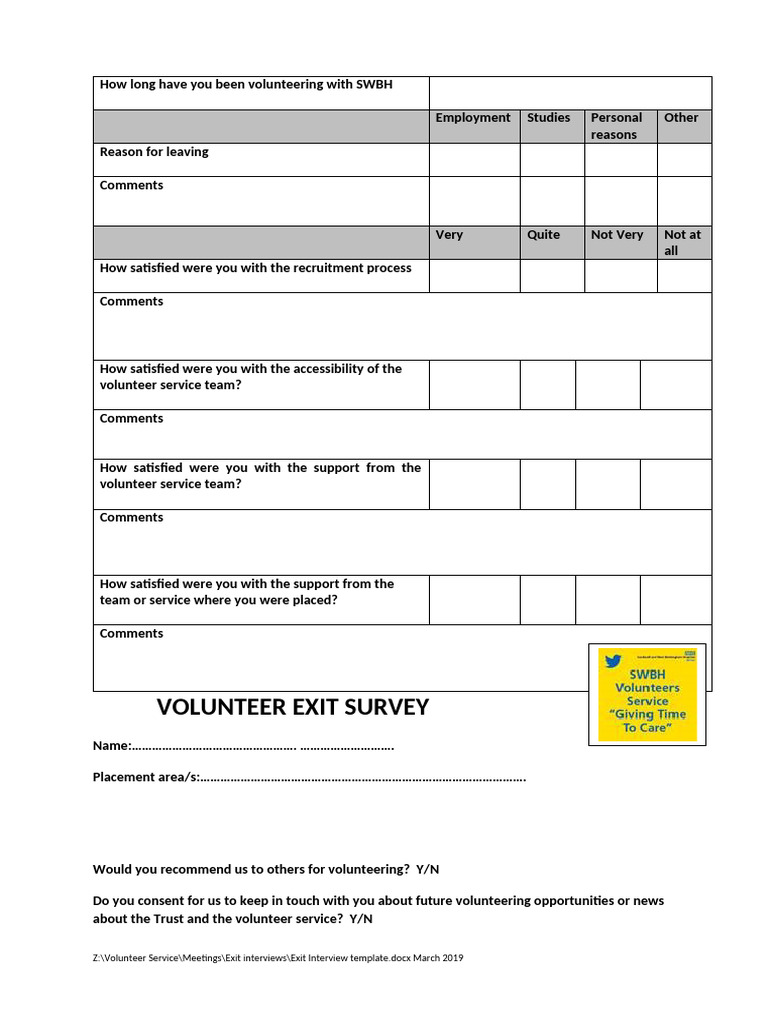 Exit Interview Form Sept 2019 | PDF