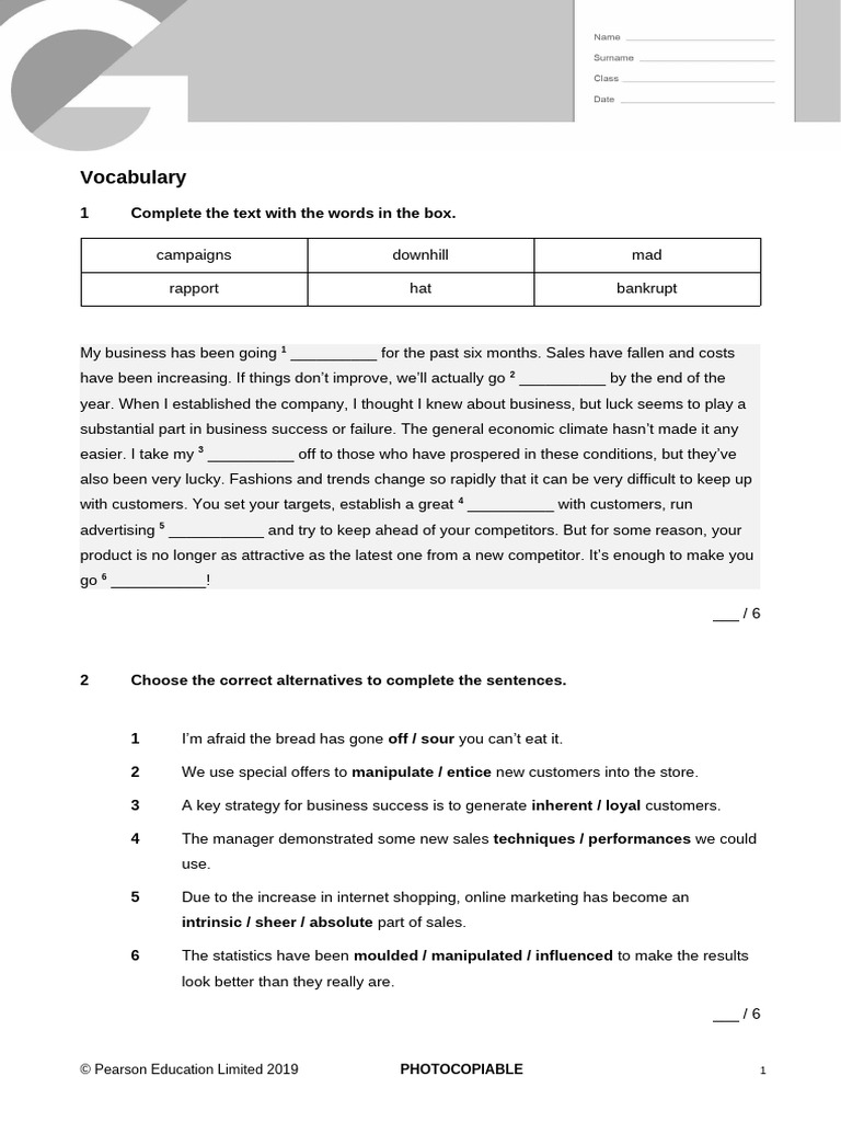 Gold C1 Advanced NE DF UT07 | PDF