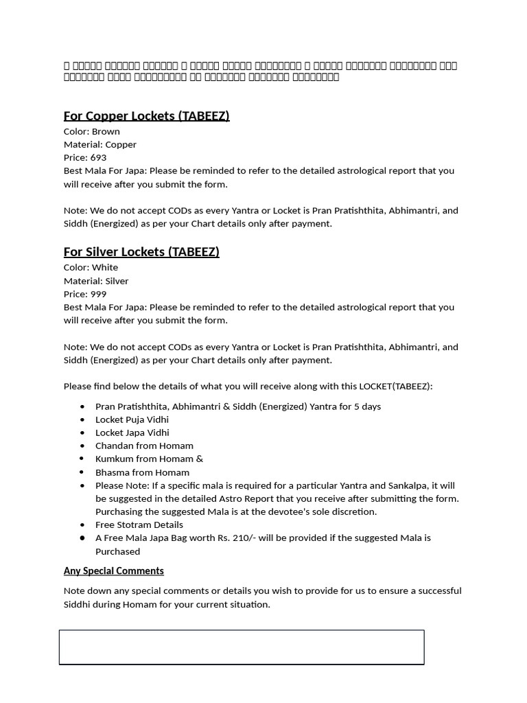 On Every LOCKET (TABEEZ) Product Individual Pages - Completed | PDF ...