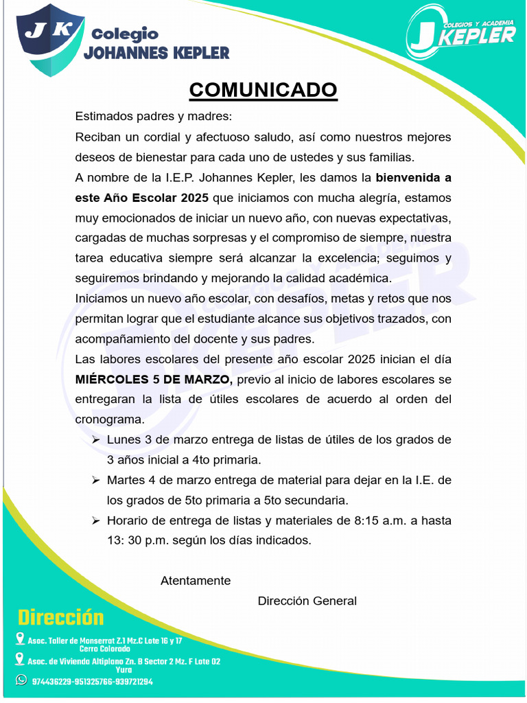 Comunicado 002-2025-Diepjk | PDF