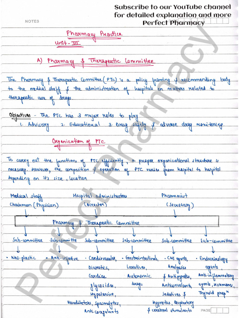 Pharmacy Practice Unit 3 | PDF