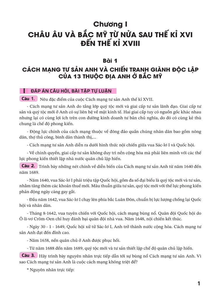 Dap An Phat Trien Nang Luc Lich Su 8 (C) | PDF