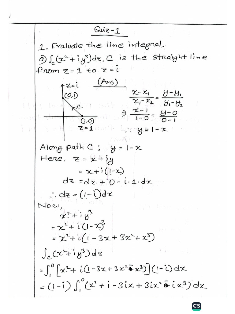 Final Term (Quiz-1) Math Solution | PDF