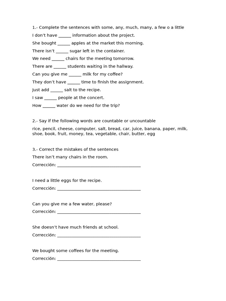 Contables e Incontables 3 | PDF