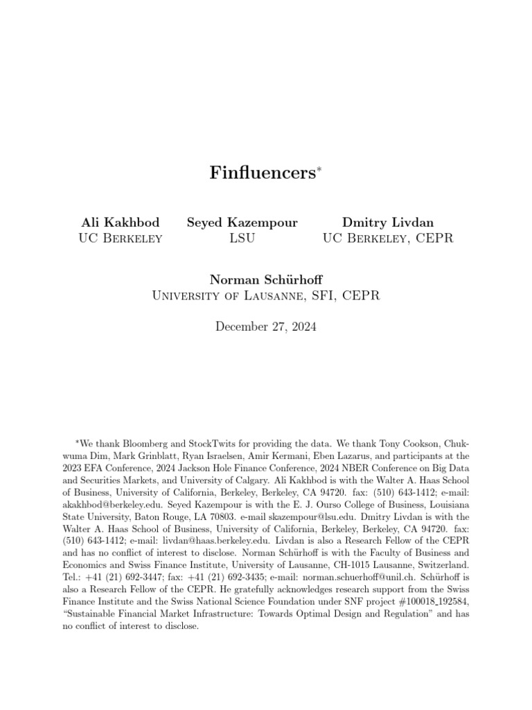 Finfluencers Preview | PDF | Financial Adviser | Errors And Residuals