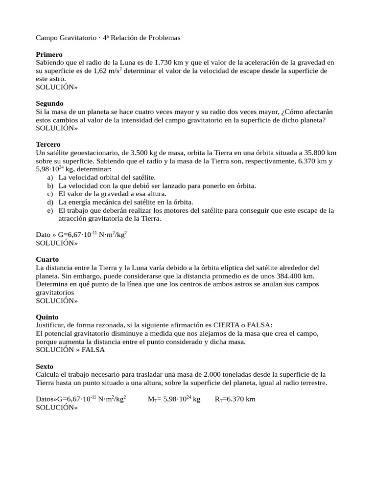 Relación de problemas 4 | PDF