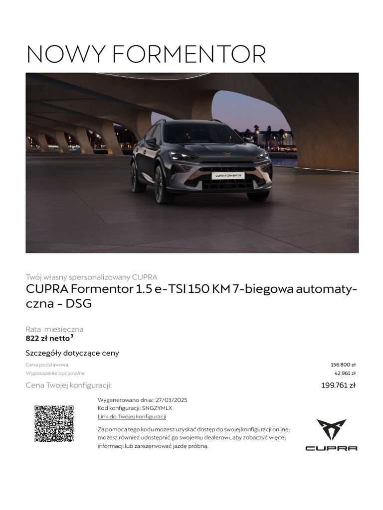 NOWY FORMENTOR Metaliczny Tech | PDF