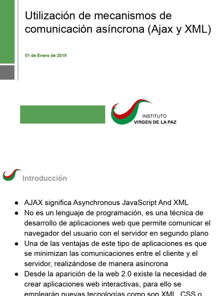 Introducción a AJAX y XMLHTTPRequest | PDF | Ajax (Programación) | Redes