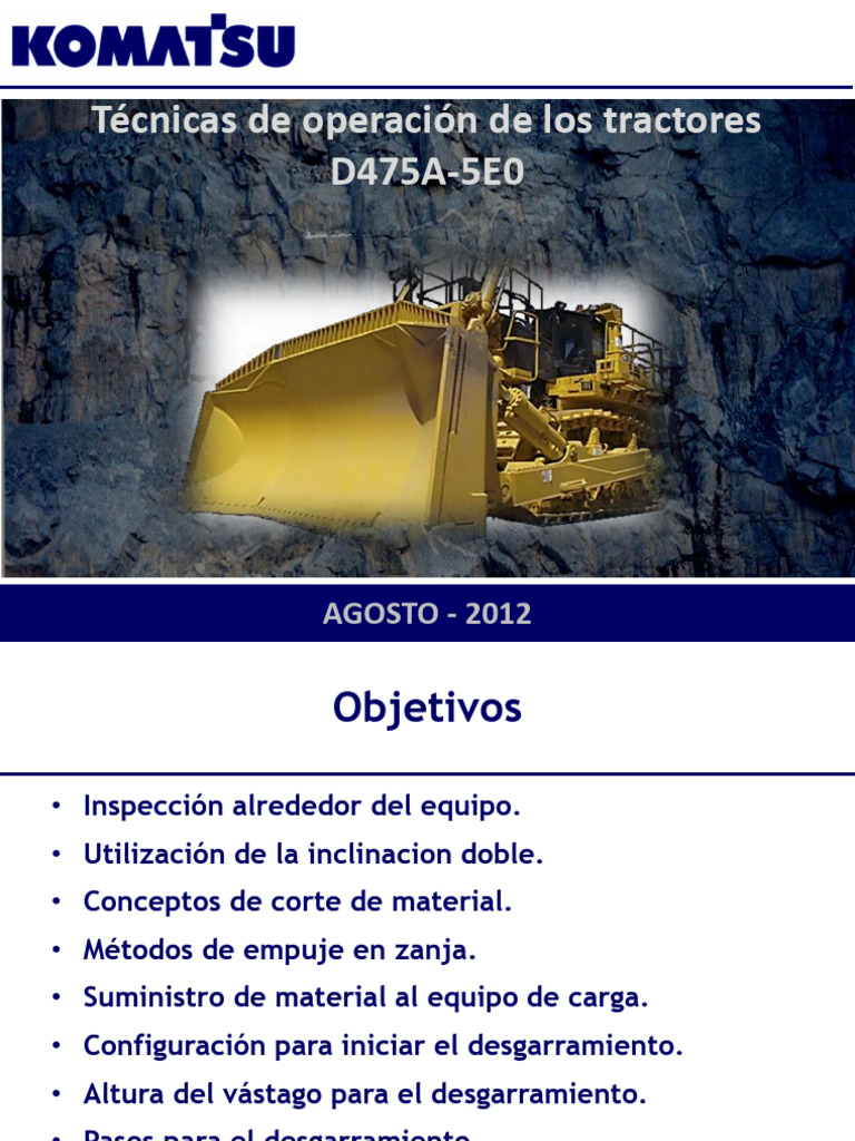 D475A-5E0 T - Cnicas de Operaci - N | PDF