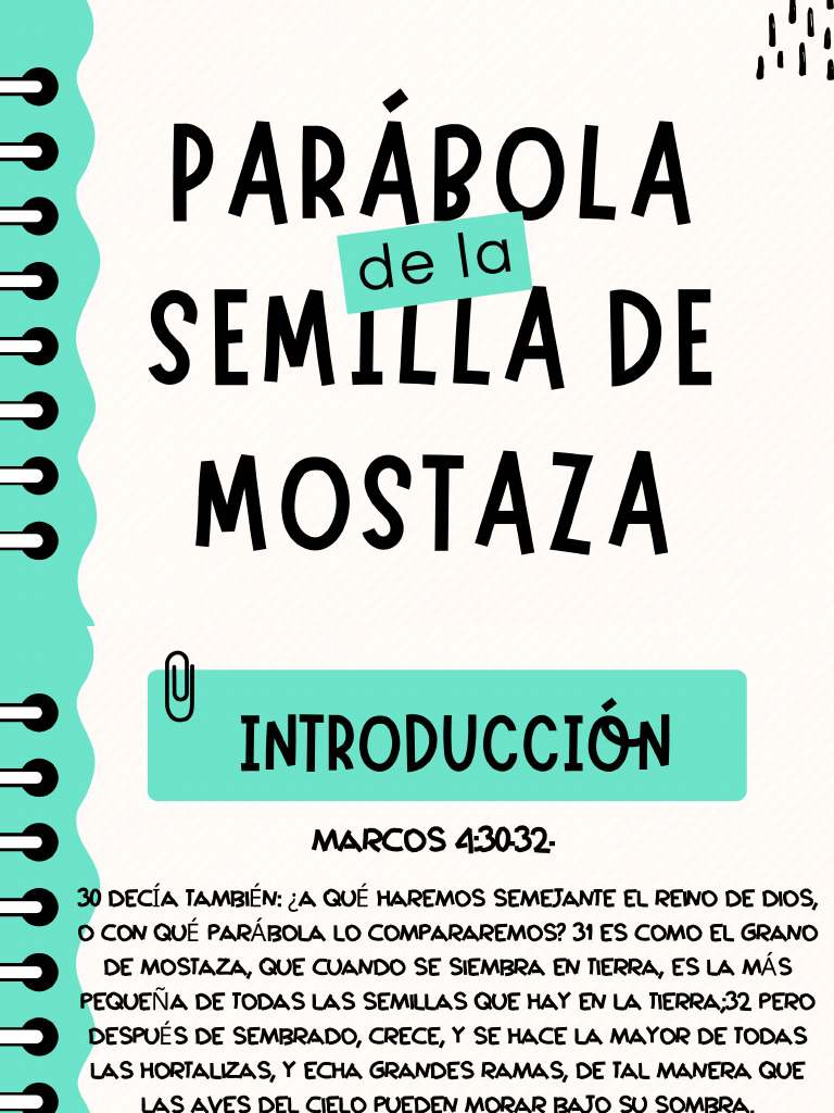 Parábola de La Semilla de Mostaza | PDF