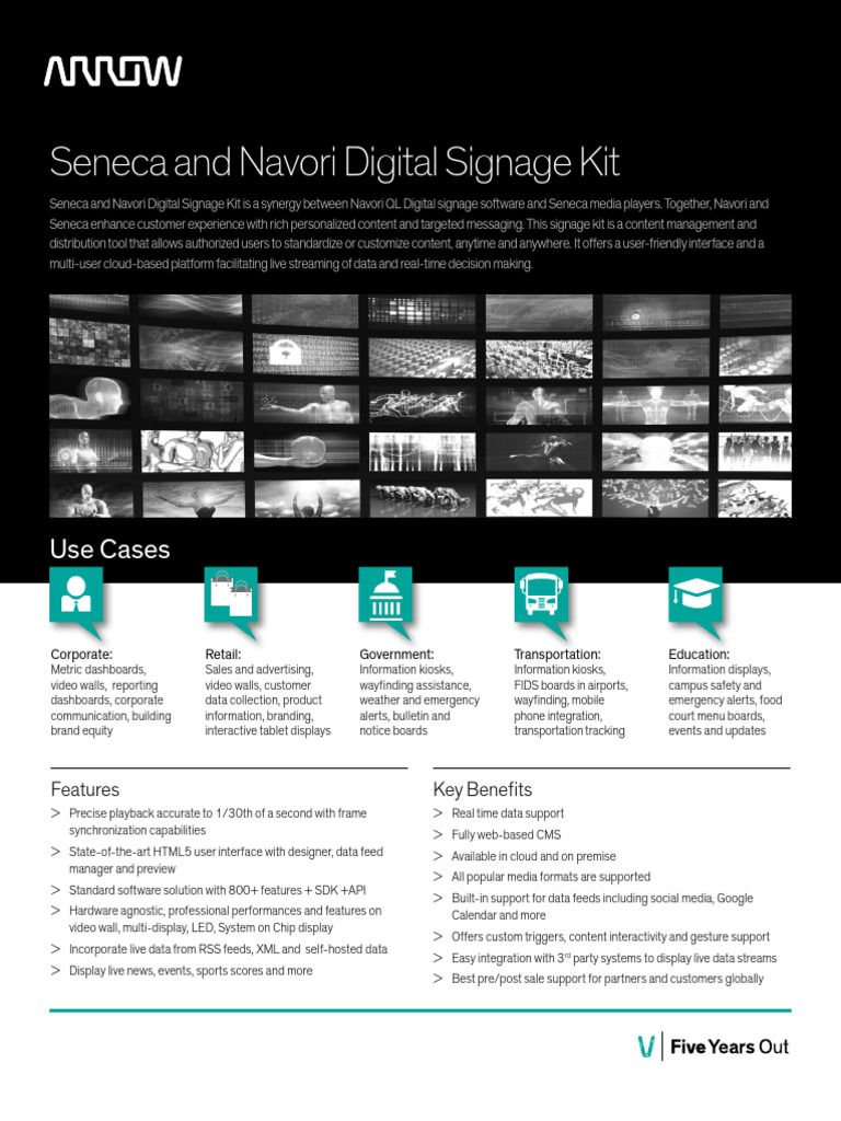 Seneca and Navori Digital Signage Kit Product Brief 0519 | PDF | Computing | Digital Technology