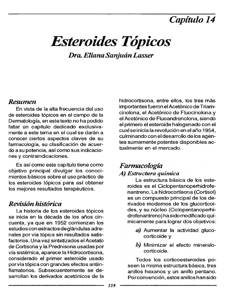 Uso y Efectos de Esteroides Tópicos | PDF | Corticosteroides | Inflamación