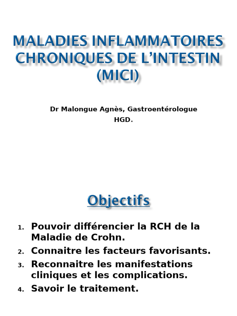 Maladies Inflammatoires Du Colon | PDF | Rectocolite hémorragique ...