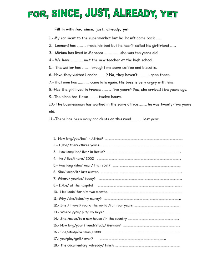 present-perfectfor-since-just-already-yet_23680 | PDF