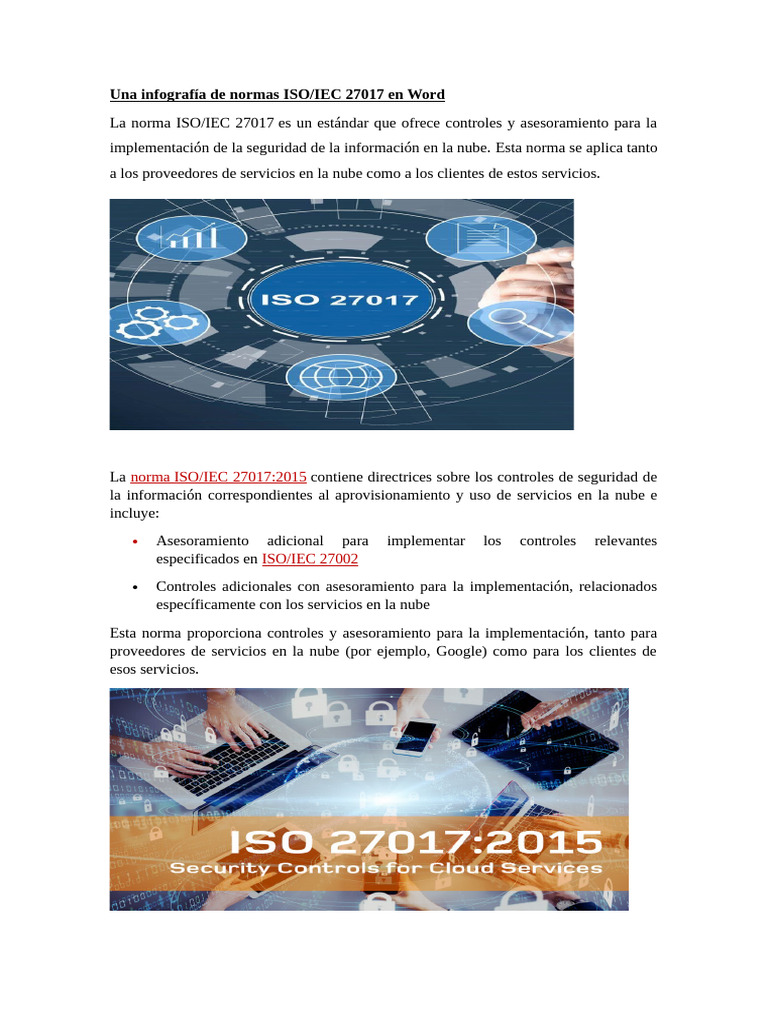 infografía de normas ISO-27017 | PDF