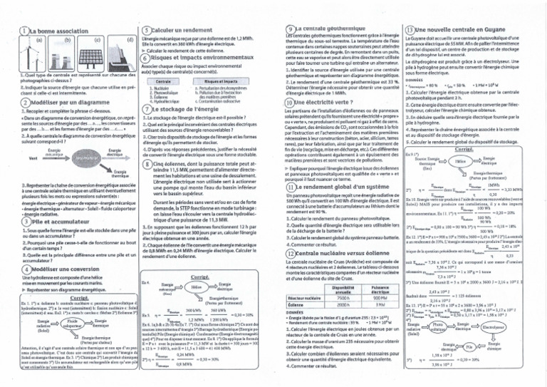 Exos Corrigés Hatier 24 25 | PDF