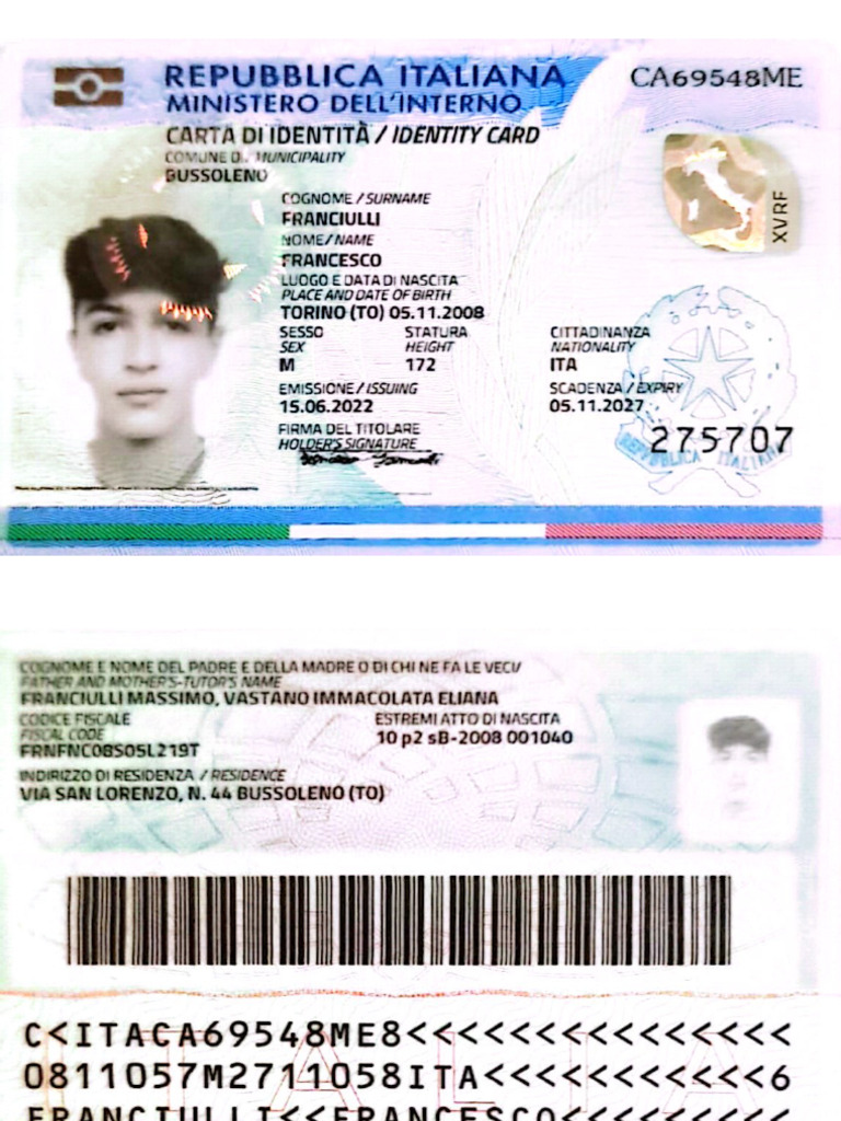 Carta D'identità | PDF