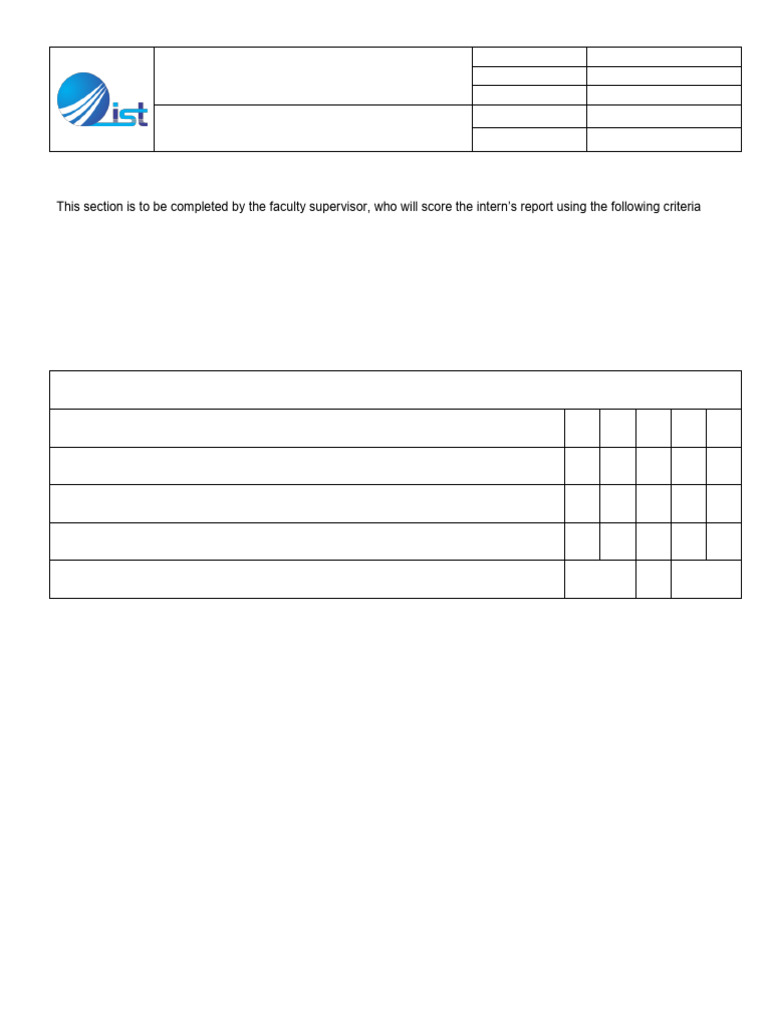 F-11 Faculty Supervisor Evaluation Form | PDF